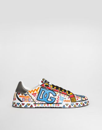 Dolce & Gabbana Sneaker Portofino Aus Kalbsleder - Mann Sneakers Mehrfarbig 43.5