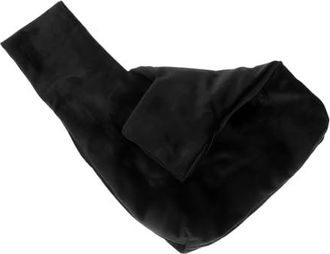 Supvox Paquet &agrave; Main R&eacute;tro en Flanelle Noire Pochette Portable Japonaise &agrave; Noeud Paquet de Rangement &Eacute;l&eacute;gant pour Cosm&eacute;tiques et Friandises pour Shopping Tra