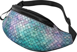 Generic Multifunktionale Lauftasche Schuppenfische-Druck Handytasche Tasche Lauftasche Brusttasche F&uuml;r Hundetraining Aktivit&auml;ten Fitness 14X35Cm