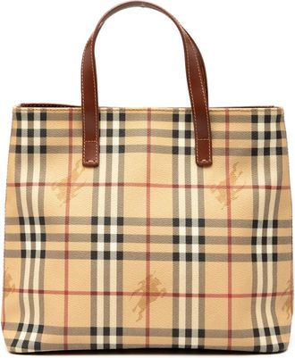 Burberry sac à main à motif Haymarket Check (2000-2017) - Marron