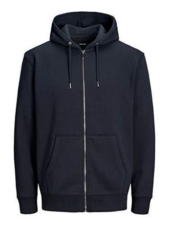 Jack & Jones NOS Homme Jjesoft Sweat Zip Hood Noos Veste Sweat Not Applicable, Bleu (Navy Blazer Fit: Relax), X-Large