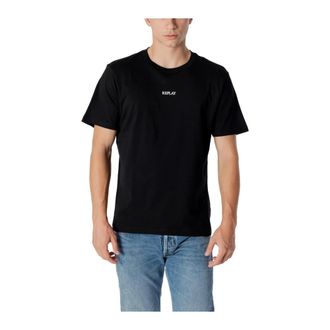 Replay Rundhals Kurzarm Baumwoll-T-Shirt - - Tops - Herren - Schwarzk - XL
