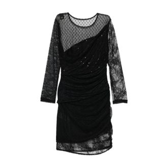 Pinko Backgammon Kleid - - Dresses - Damen - Schwarzk - S