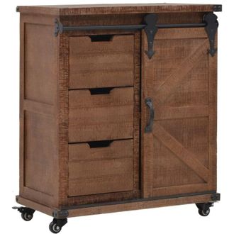vidaXL Sideboard Massivholz Tanne 64x33,5x75 cm Braun - Vidaxl