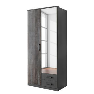 Wimex home24 Dreht&uuml;renschrank Duisburg 90cm Grau