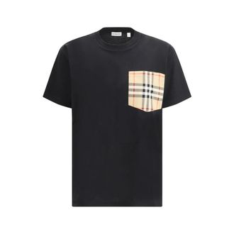 Burberry Archive Check Pocket T-Shirt - - Tops - Damen - Schwarzk - XS