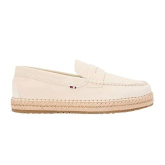 Tommy Hilfiger Homme, Chaussures, Beige, Taille: 42 EU Espadrilles en daim &agrave; semelle flexible