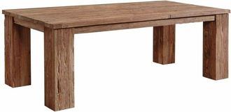Massivmoebel24 Esstisch Teak 200x110x76 natur unbehandelt bassano 103