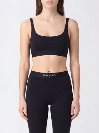 Tom Ford Bandeau-BH-Top aus Stretch-Modal mit Kontrast-Logo