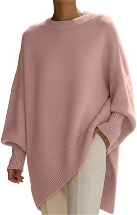 Generic Pull Femme Chic Et Elegant Col Rond Sweater Manche Longue 2025 Nouveau Pulls Tricot&eacute; &Eacute;pais Thermique Automne Chaud Grandes Tailles Pullover Confort Ba
