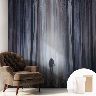 Tulup Carta Da Parati - Mural - Con Sala Da Pranzo - Camera Da Letto - Cameretta - Con Colla Gratuita Silenzio Della Foresta 250x250 Cm