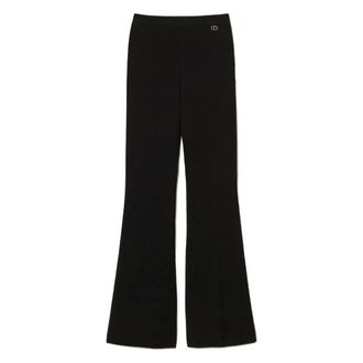 Twinset Femme, Pantalons, Noir, Taille: 42 FR Flared Knit Pantalons