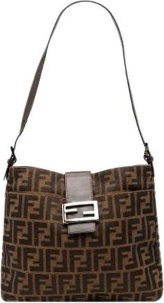 Fendi Sac bandouli&egrave;re Pre-owned en toile - Femme - Pre-owned - Brun - Taille: ONE Size