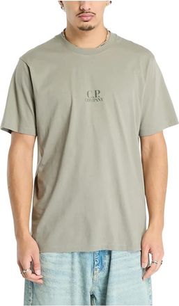 C.P. Company C.p. Company, Homme, Tops, Gris, Taille: S T-Shirt 30/1 en Jersey