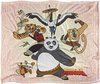 Kung Fu Panda Kung Fu Group Silky Touch Super Soft Throw Blanket 152 X 127 cm