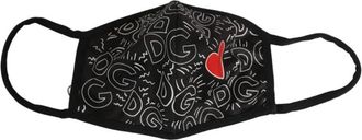 Dolce & Gabbana Grafikdruck-Gesichtsmaske - - Accessories - Herren - Schwarzk - ONE SIZE