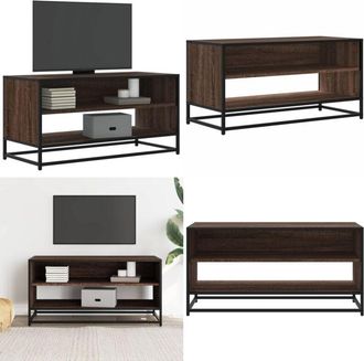 vidaXL vidaXL TV-Schrank Braun Eichen-Optik 91x40x46 cm Holzwerkstoff Metall