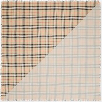 Burberry &Eacute;charpe en laine et soie Check