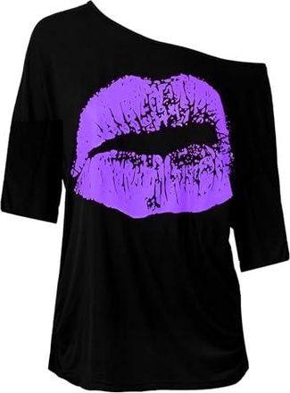 Generic Tee Shirt Femme Coton D&eacute;contract&eacute; Blanc T-Shirt Hauts Manche Court D&eacute;t&eacute; L&acirc;che Basiques Tee-Shirt Sport Chic Et &Eacute;l&eacute;gant Col en Rond Top Blouse &Agrave; Manche