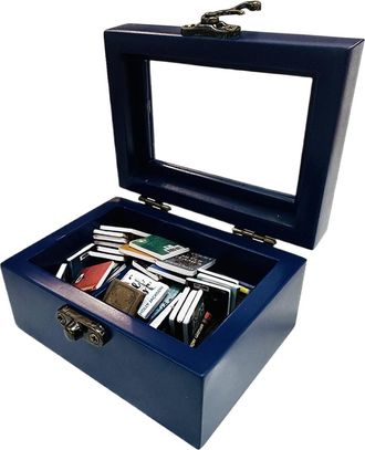 Generic Miniatur - Schreibtischdekoration f&uuml;r Buchliebhaber mit 60 B&uuml;chern - Exquisite Verarbeitung zur Aufbewahrung von Miniaturbuchvorlagen, Exquisite Box f