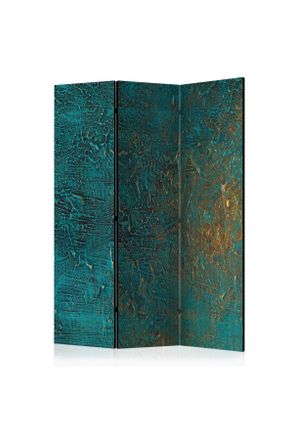 Artgeist Paravent, Pastellgr&uuml;n, Holz, Textil, Kiefer, massiv, Abstraktes, 135x172x3 cm, Motiv auf Vorderseite, Wohnzimmer, Raumteiler & Paravents, Paravents