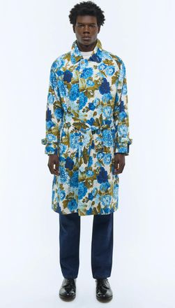 Fursac Manteau long &agrave; ceinture en coton et lin - Taille XL - Homme