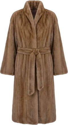 Cesare Gaspari Noir Luxe Coat - Femme - Manteaux - Brun - Taille: 36 FR