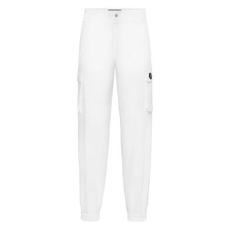 Philipp Plein Homme, Pantalons, Blanc, Taille: 2XL Pantalons Cargo Fit