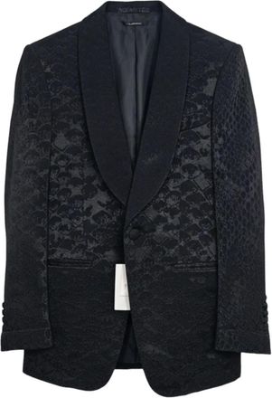 Tom Ford Schalkragen-Blazer mit Schlangenmuster - Schwarz
