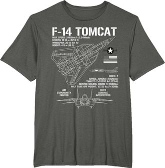 The Salty Veteran F-14 Tomcat Fighter Jet Specs Milit&auml;rflugzeug F14 Tomcat T-Shirt