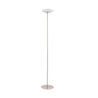 Eglo connect LED Stehlampe Frattina-C, 1 flammige Stehleuchte aus Stahl und Kunststoff in Nickel-Matt, Weiß, Farbtemperaturwechsel (warm, neutral, kalt), R