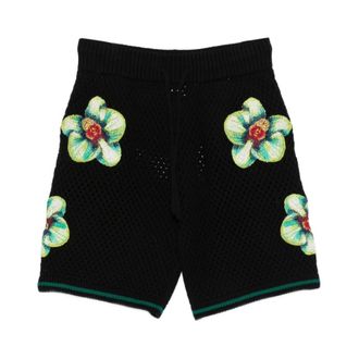 Casablanca Bermuda Punto Bordado Orquideas - - Shorts - Herren - Schwarzk - XL