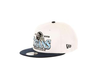 New Era Tennessee Titans NFL White Original Teamcolour Helmet Blue 9Fifty Snapback Cap - One-Size