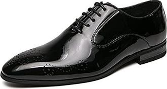 Generic Chaussures habill&eacute;es for Hommes, &agrave; Lacets, Richelieu, Bout carr&eacute;, en Cuir PU, r&eacute;sistantes, antid&eacute;rapantes, for Mariage(Noir,43 EU)