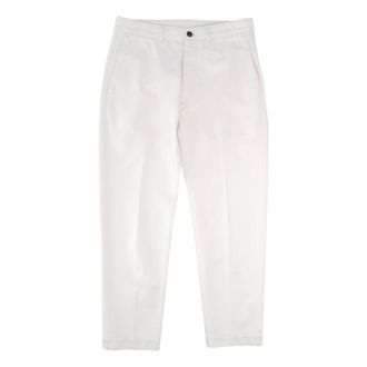 Nine In The Morning Homme, Pantalons, Blanc, Taille: W36 Pantalon Chino en Coton Lourd
