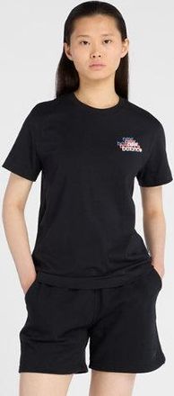 New Balance Femme Multi Linear T-Shirt en Noir, Coton, Taille XS