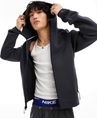 Nike Tech Fleece - Sweat à capuche zippé - Gris foncé