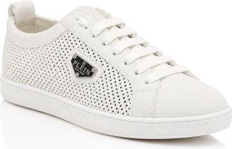 Philipp Plein Perforated Suede Low-Top Sneakers