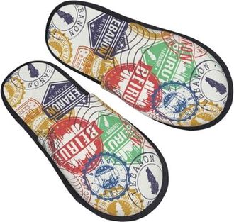 Generic Chaussons Femme Homme Imprimé Citron Tropical Chaussons Femme Confort Doux Chaude Pantoufles, Pour Hommes, Femmes, Fête, L