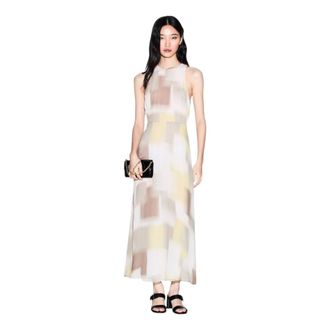 A|X Armani Exchange Femme, Robes, Beige, Taille: 40 FR Midi Dress