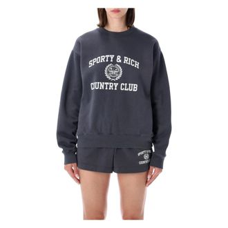 Sporty & Rich Varsity Crew Neck - - Sweatshirts & Hoodies - Damen - Grau - M