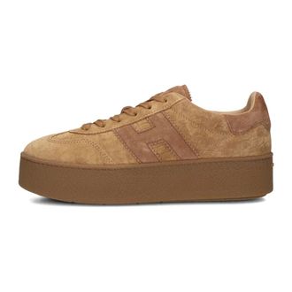 Hogan Femme, Chaussures, Brun, Taille: 40 EU Baskets Casual en Daim Camel