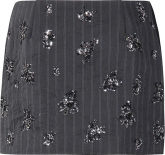 SIMKHAI minijupe à fines rayures - Gris