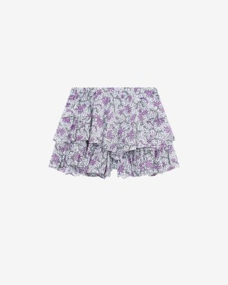 Isabel Marant Short Jocadia - Femme - &Eacute;cru-lilas - Taille 36 - Marant &Eacute;toile
