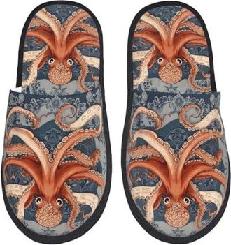 Generic Pantoufles Peinture DArt DHippocampe Confortable Slippers Épais Chaussons Maison Pour De Camping Hôtels Automne M