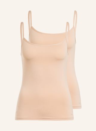 Skiny Skiny 2er-Pack Tops Advantage Micro beige