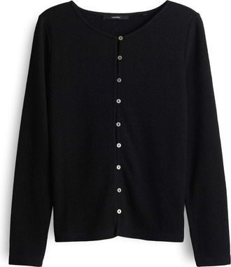 someday Damen Langarmshirt | KALMINA Slim Cardigan aus Jersey Black, 40