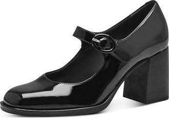 Tamaris Femme Escarpins, Dame Escarpins à lanières,Escarpins Sangle,TOUCHit,Escarpin de Fermeture,Mary-Jane,Festif,Wiesn,Black Patent,38 EU
