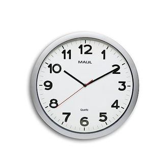 Maul Maul Horloge Murale MAULstep 40 cm, Horloge &agrave; Quartz avec R&eacute;glage Automatique de lHeure, Id&eacute;al pour Le Salon, la Chambre &agrave; Coucher, la Cuisine, Le Bur