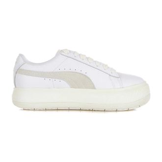 Puma Wei&szlig;e Wildleder Low-Top Sneaker - - Shoes - Damen - Wei&szlig; - 37 1/2 EU
